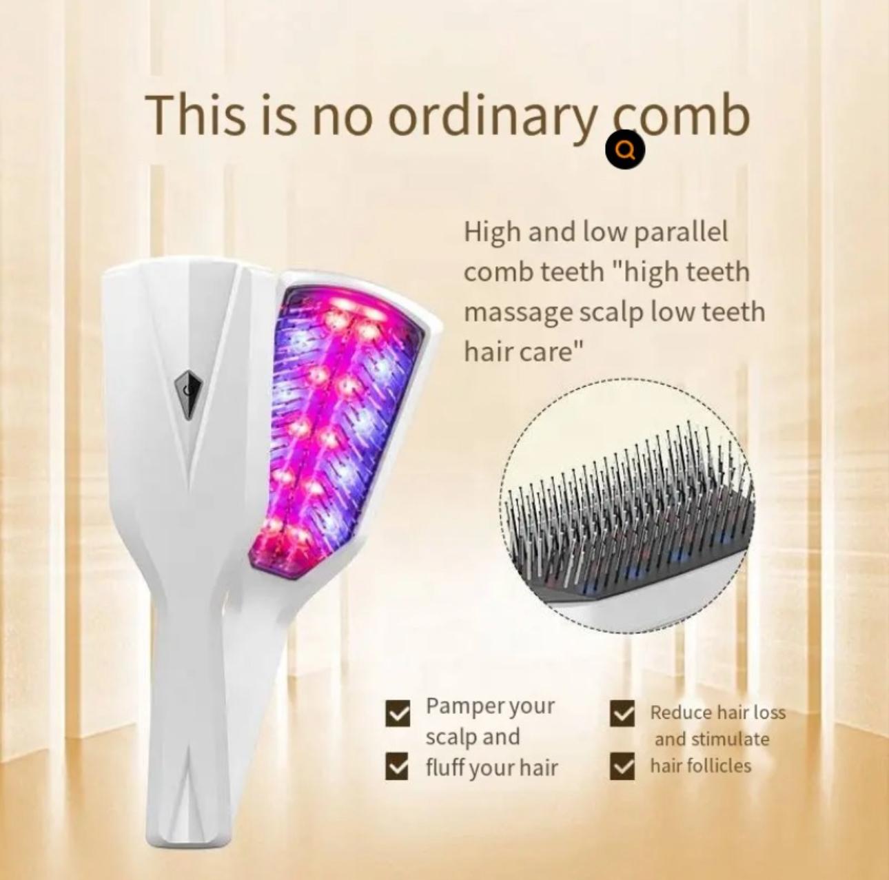 Hair Beauty Comb | Red & Blue LED Scalp Massager