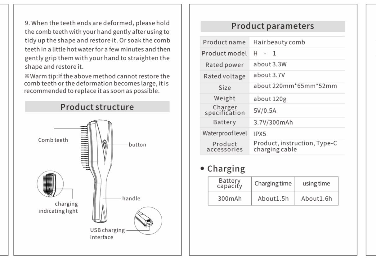 Hair Beauty Comb | Red & Blue LED Scalp Massager